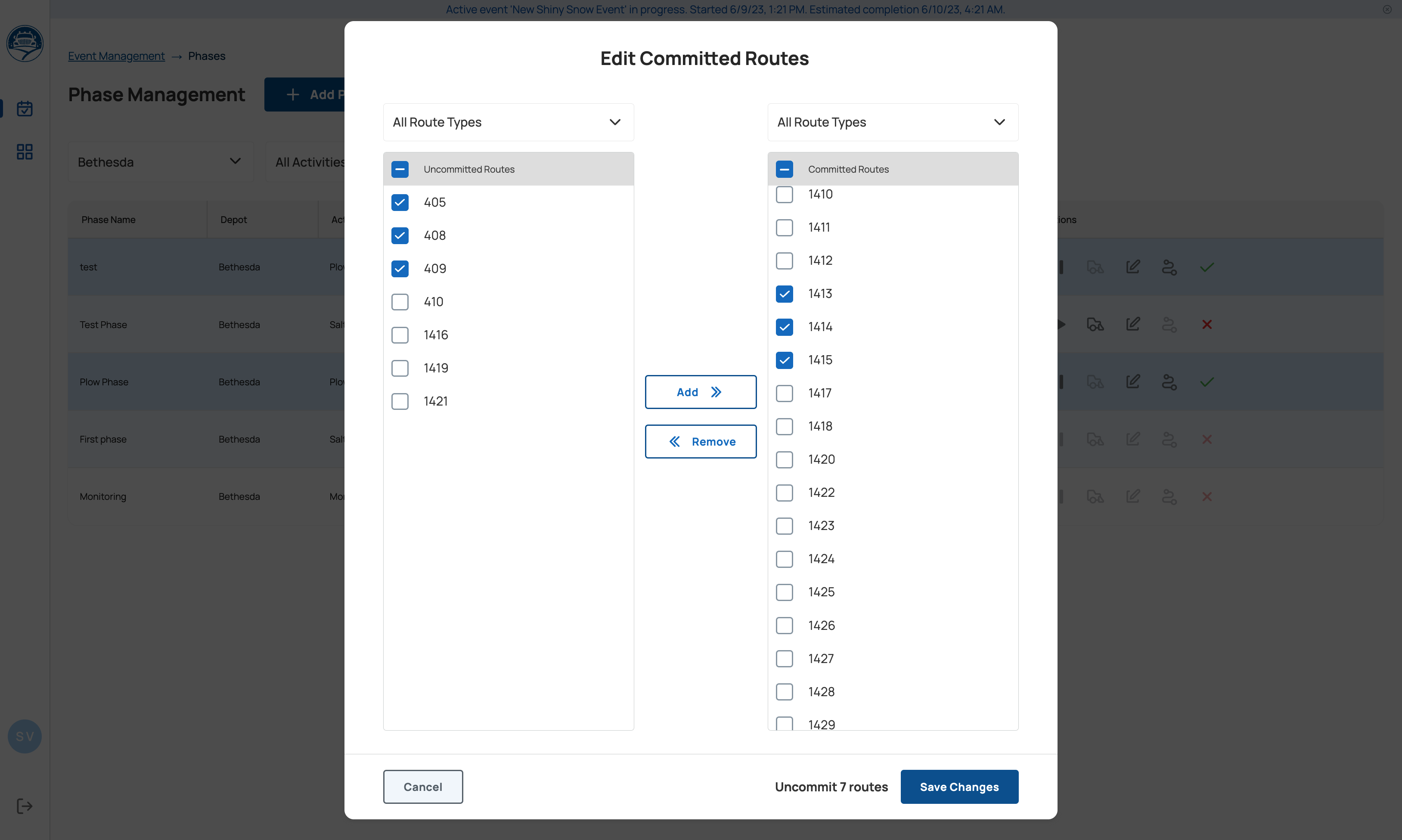 Phase Management | SNOWiQ User Manual